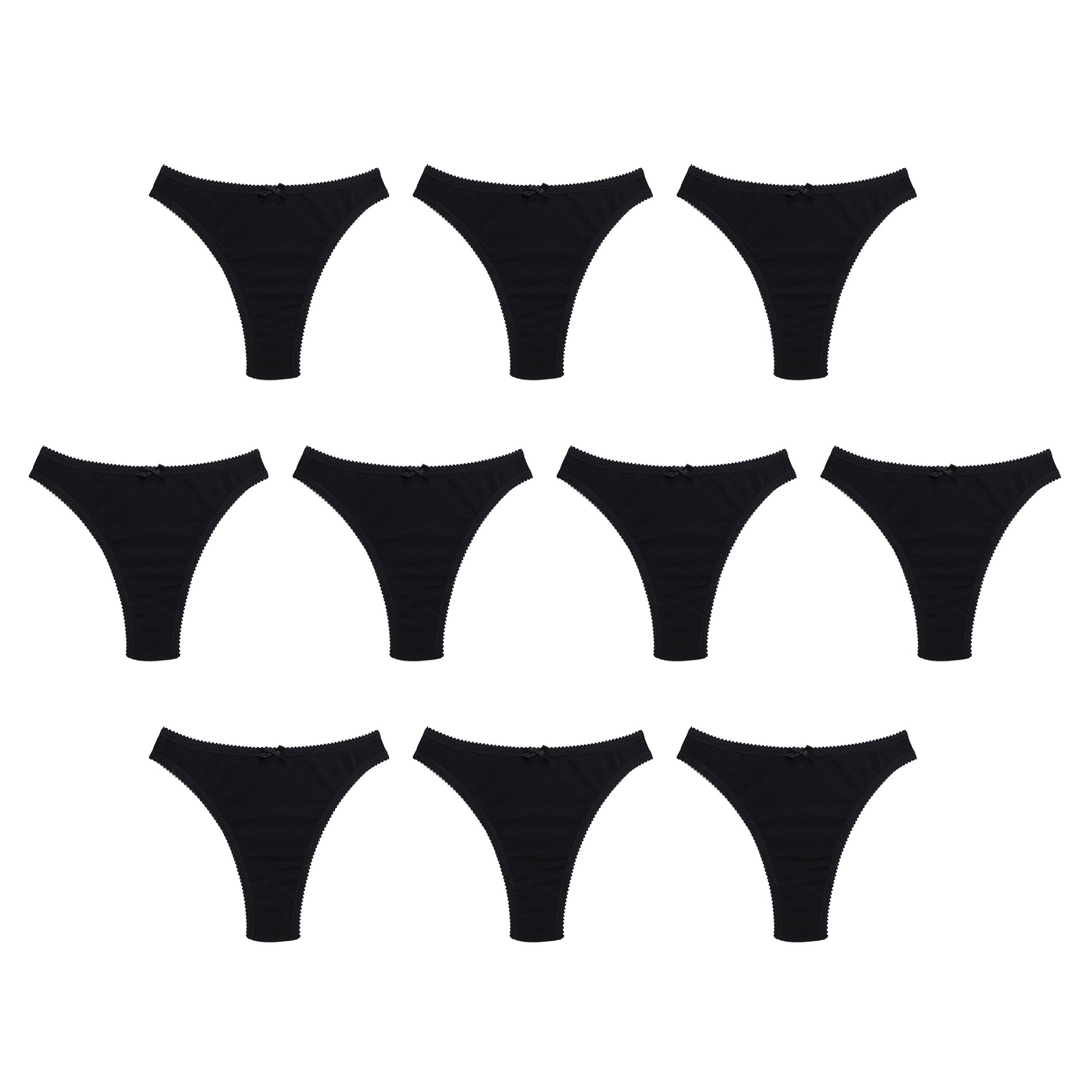 Sabrina Thong Black Modal Jersey 10 Pack – Hopeless Lingerie